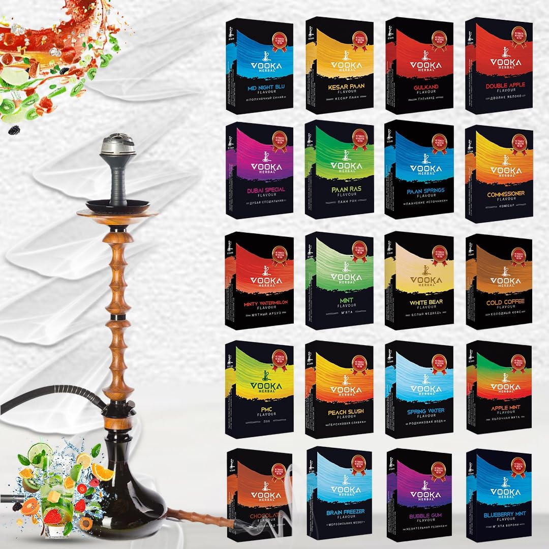 Vooka Herbal Hookah Shisha Flavors – Nicotine-Free Hookah, Tobacco ...